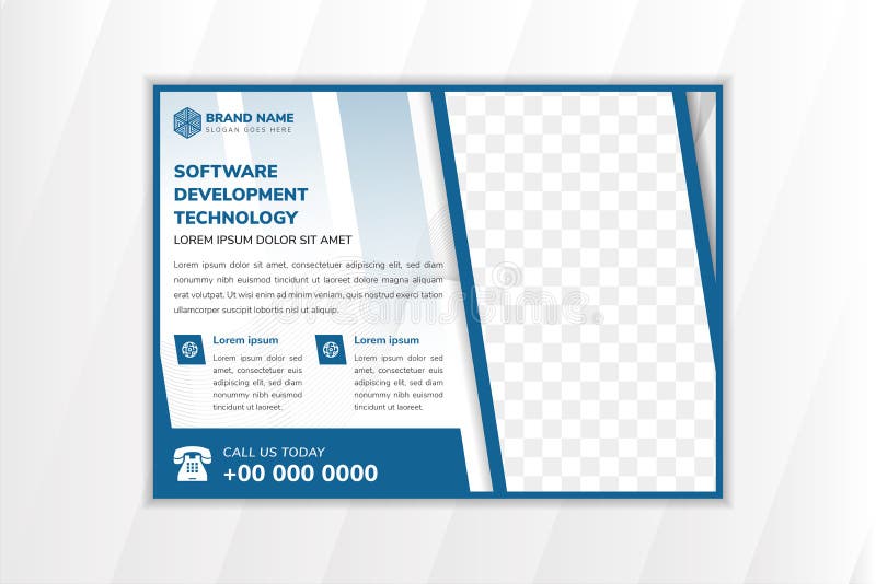 Illustration Vector Graphic of Flyer Template for Software Development ...