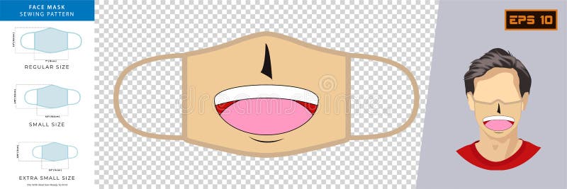 Illustration Vector Graphic of Funny Masks with Emotion Expression in ...