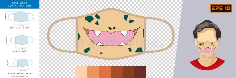 Mask Animals Cartoon Design. Mask To Protect People from Virus. Medical ...