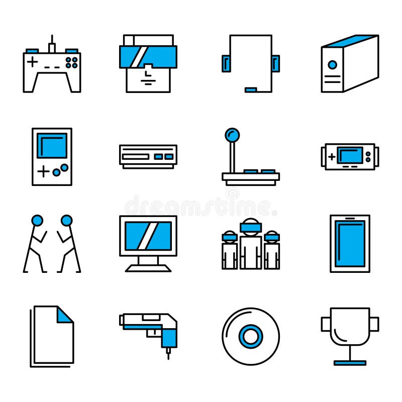 Illustration Vector Graphic of Gaming Icon Set. Stock Vector ...