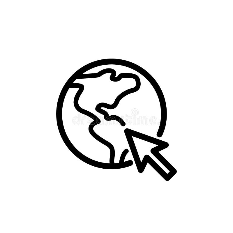 Illustration Vector Graphic of Globe and Arrow Icon Stock Vector ...