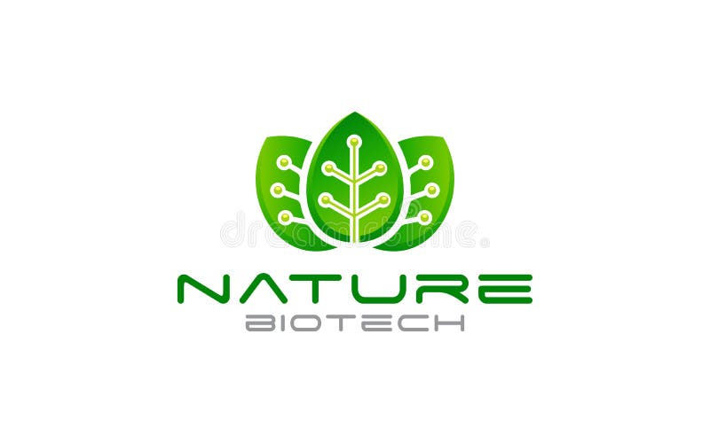 Illustration Vector Graphic of Green Nature Technology Logo Design ...