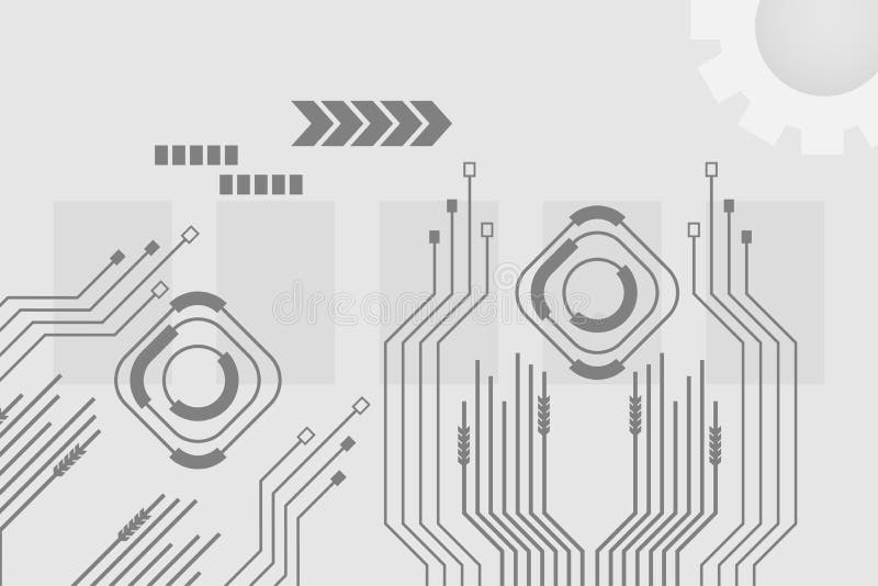 Illustration Vector Graphic of Grey White Background Technology ...