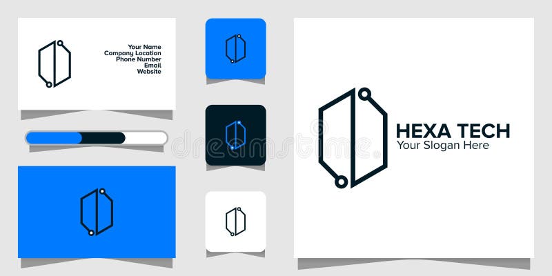 Illustration Vector Graphic of Hexagon Line Tech Logo Stock Vector ...
