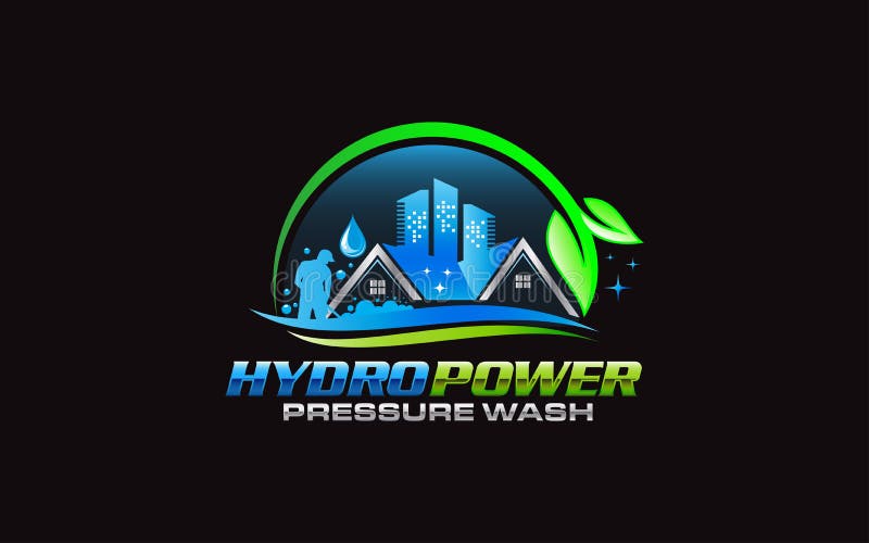 Illustration Vector Graphic of Hydro Pressure Power Wash Logo Design ...