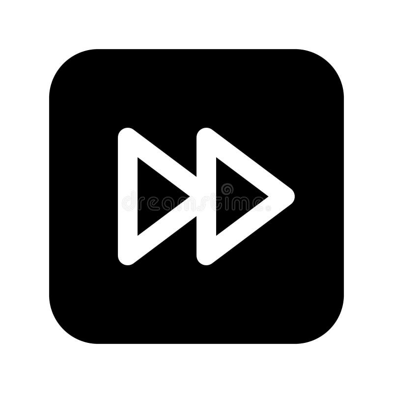 Forward Music Solid Style Icon Stock Vector - Illustration of arrow ...