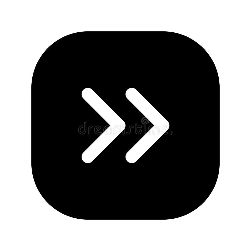 Right Arrow 3 Solid Style Icon Stock Vector - Illustration of pointer ...