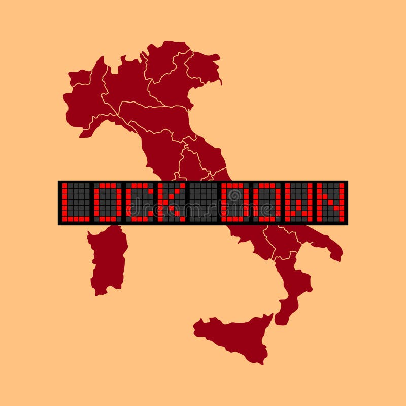 Illustration Vector Graphic of Italy Lockdown Stock Illustration ...