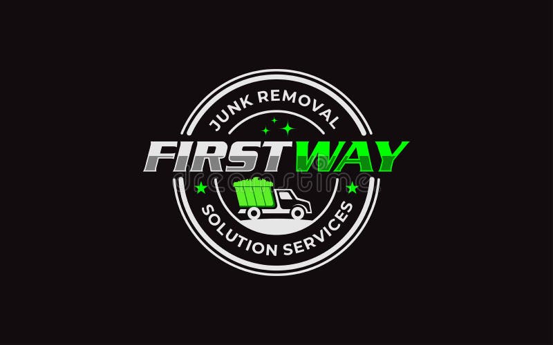 Illustration Vector Graphic of Junk Removal Solution Services Logo ...
