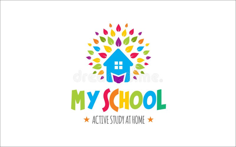 Illustration Vector Graphic of Kids School Elementary Colour Full Logo ...