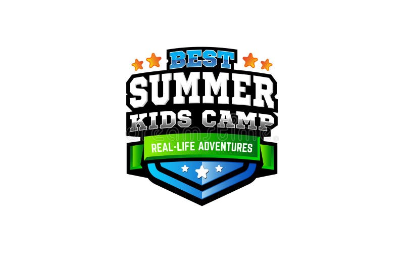 Illustration Vector Graphic of Kids Summer Camp Adventure Logo Design ...