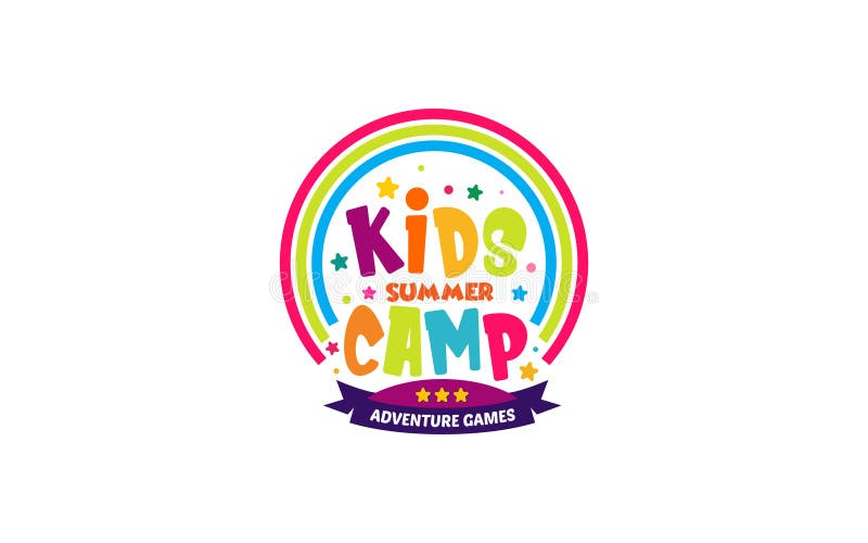 Illustration Vector Graphic of Kids Summer Camp Colour Full Logo Design ...