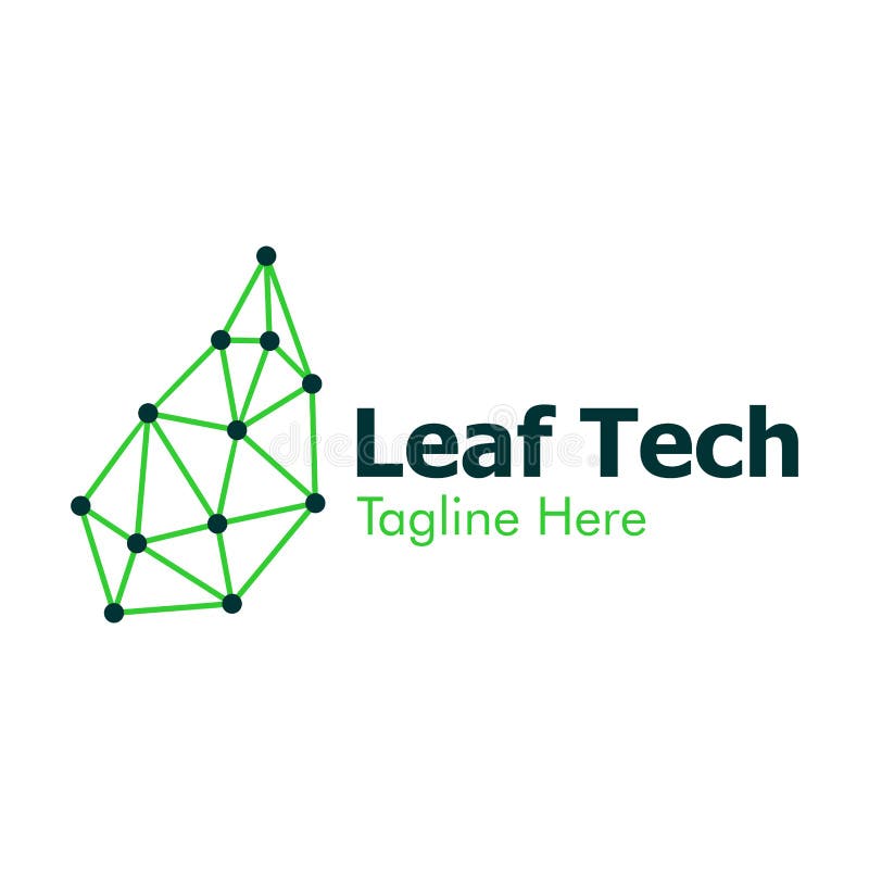 Leaf Tech Logo Vector Template Stock Illustration - Illustration of ...