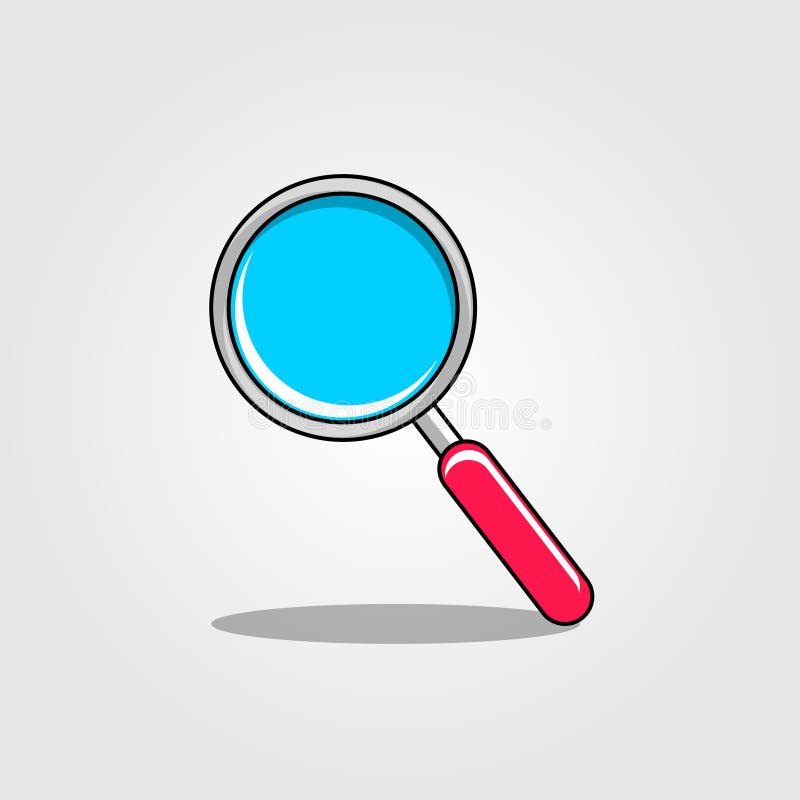 Magnifying cartoon icon stock vector. Illustration of magnifying ...