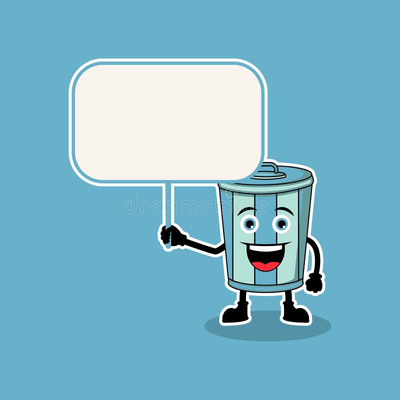 Funny Garbage Bin for Recycling Stock Illustration - Illustration of ...