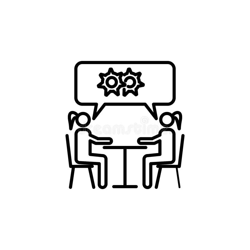 Meeting Icon, Illustration Design Template Stock Vector - Illustration ...