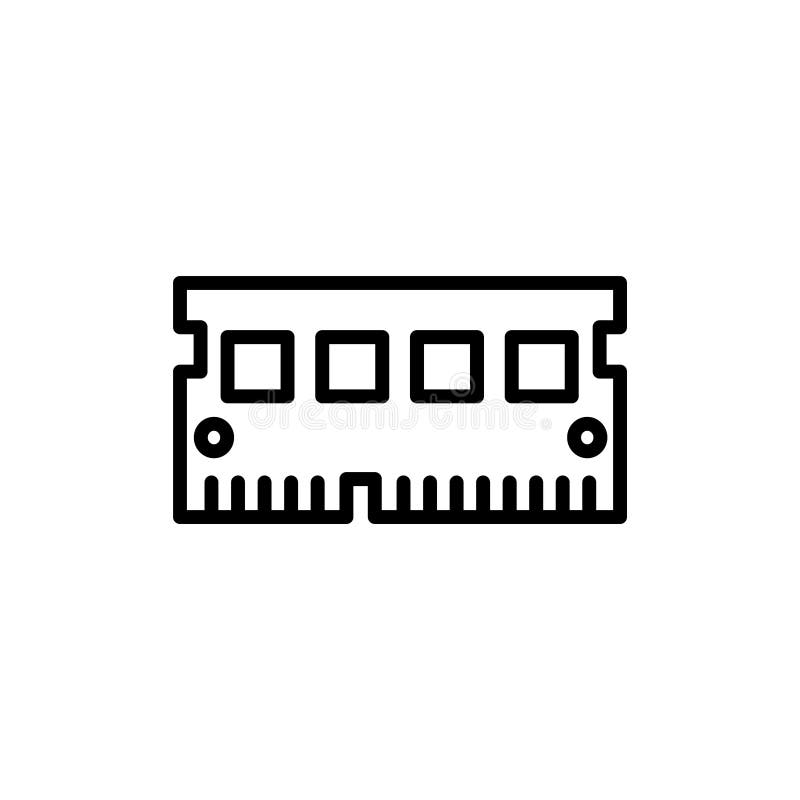 Memory PC Icon. Vector Design Template Stock Vector - Illustration of ...