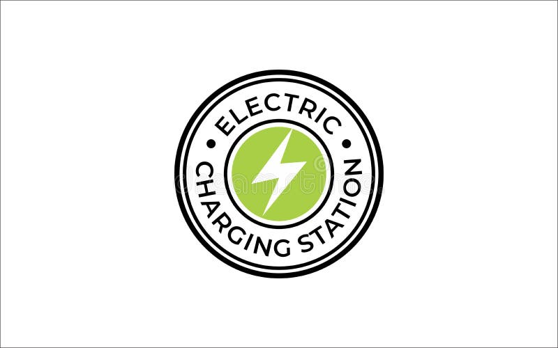 Illustration Vector Graphic of Modern Electric Charging Car Logo Design ...