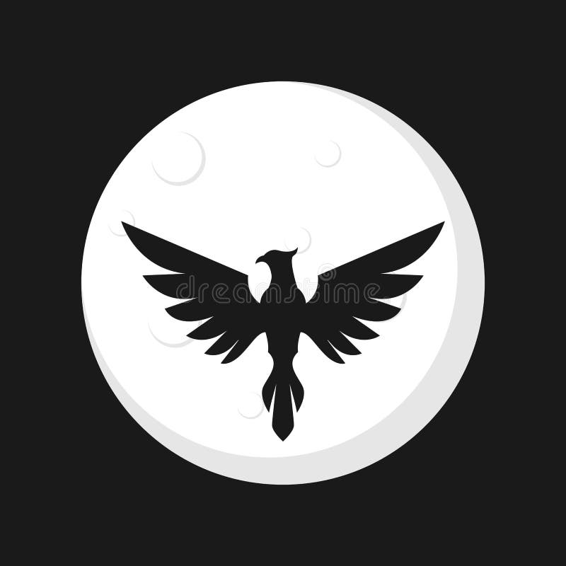 Illustration Vector Graphic of Moon Eagle Logo Stock Vector ...