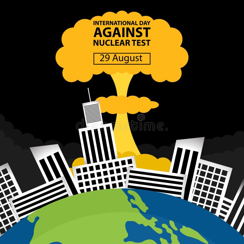 Illustration Vector Graphic of Nuclear Bomb Explosion on Earth Stock ...