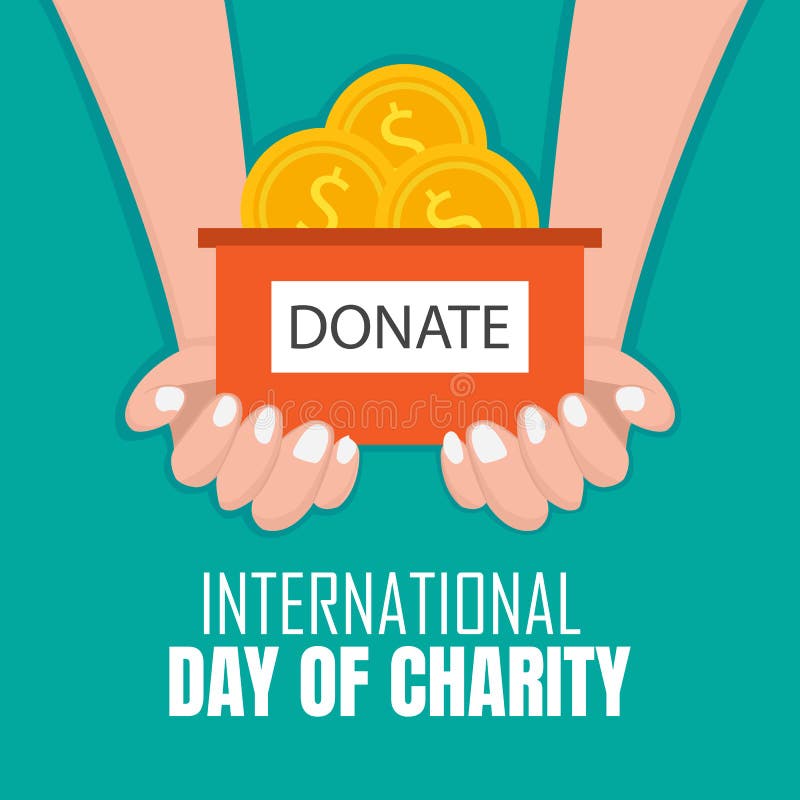 Illustration Vector Graphic of a Pair of Hands Holding a Donation Box ...