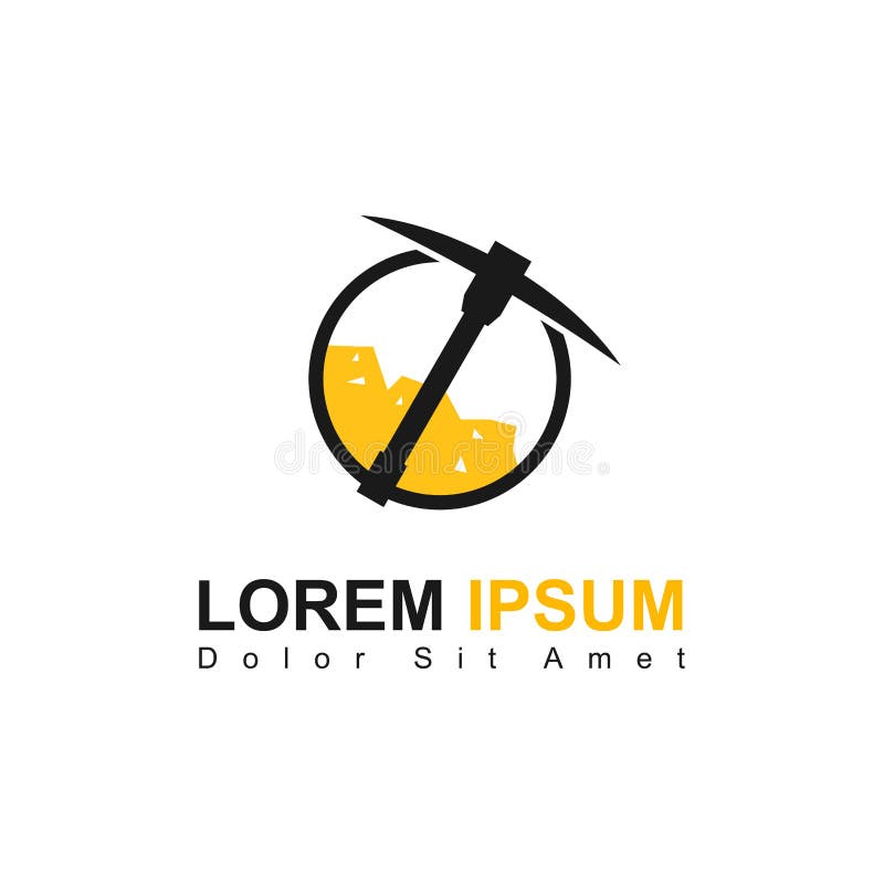 Illustration Vector Graphic of Pickaxe Logo Stock Vector - Illustration ...