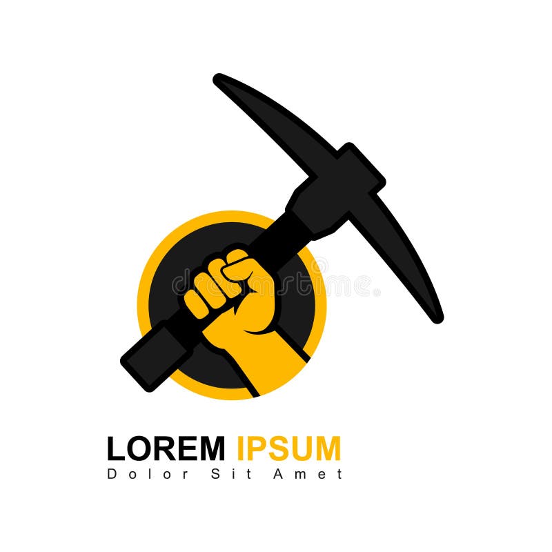 Illustration Vector Graphic of Pickaxe Logo Stock Vector - Illustration ...