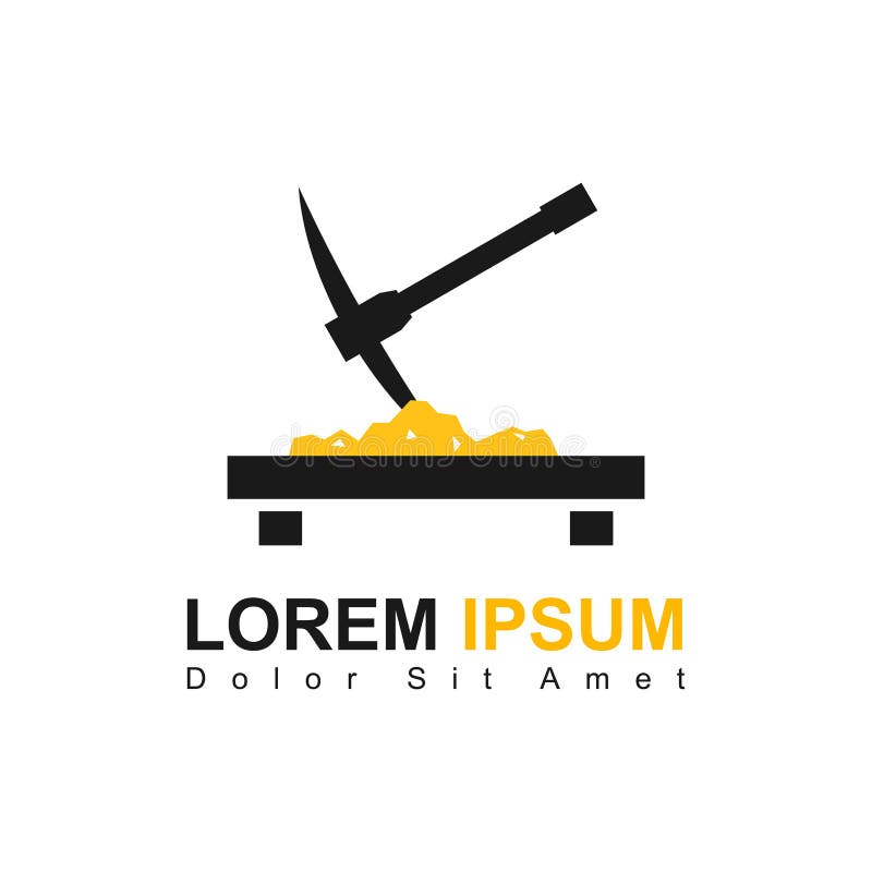 Illustration Vector Graphic of Pickaxe Logo Stock Vector - Illustration ...