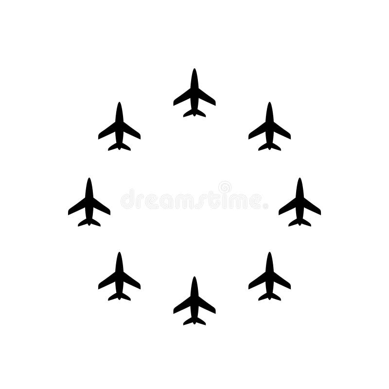 Plane Formation Icon, Illustration Design Template Stock Vector ...