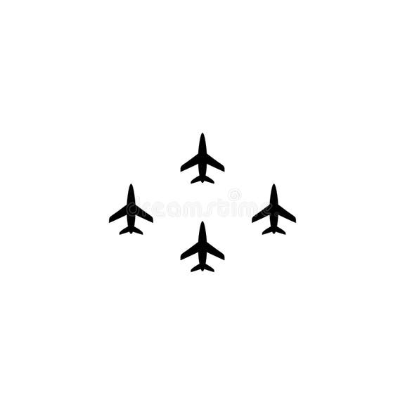 Plane Formation Icon, Illustration Design Template Stock Vector ...