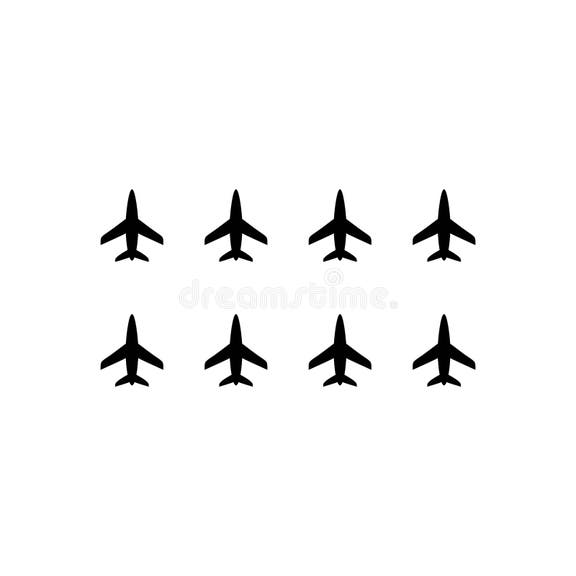 Plane Formation Icon, Illustration Design Template Stock Vector ...