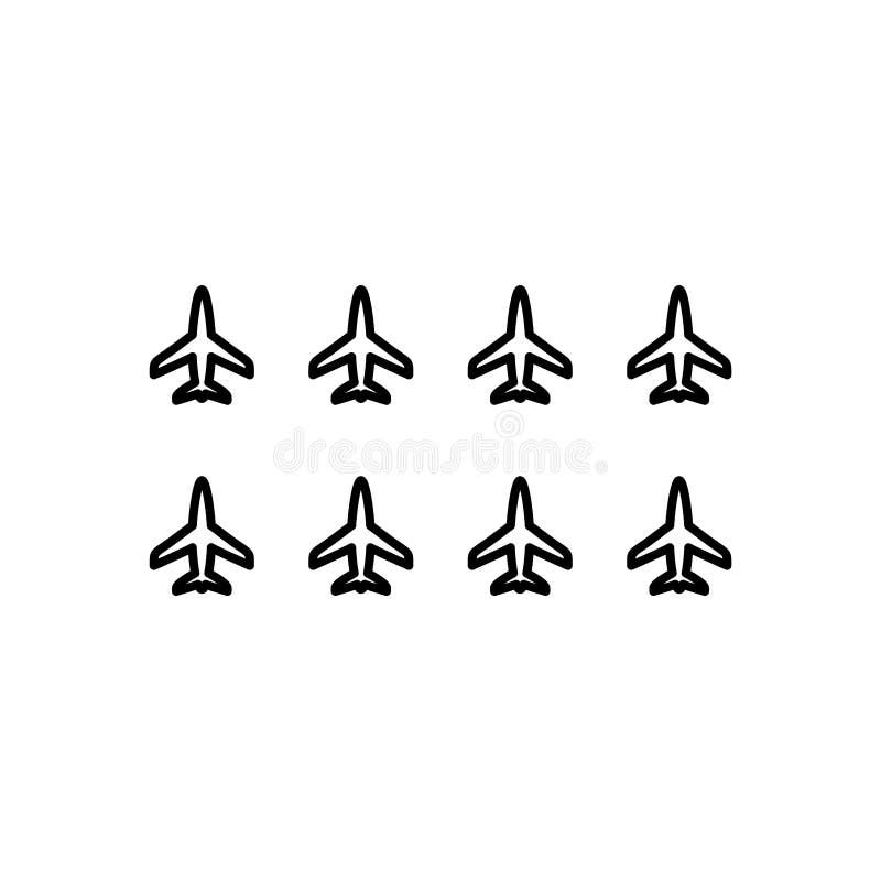 Plane Formation Icon, Illustration Design Template Stock Vector ...