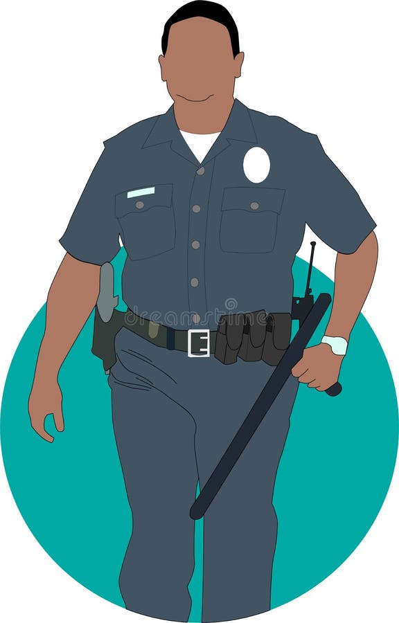 Policeman Vector Flat Illustration Stock Vector - Illustration of ...