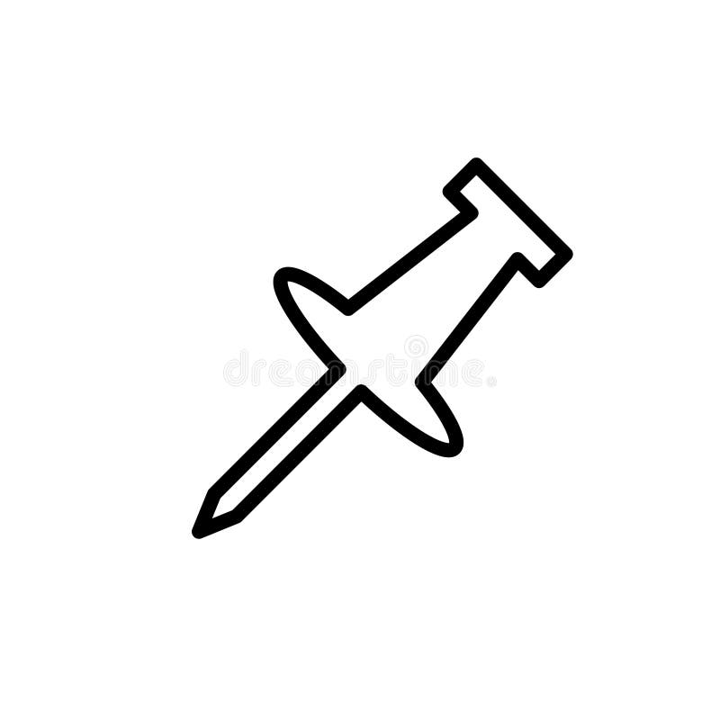 Push Pin Icon Design Template Stock Vector - Illustration of bulletin ...