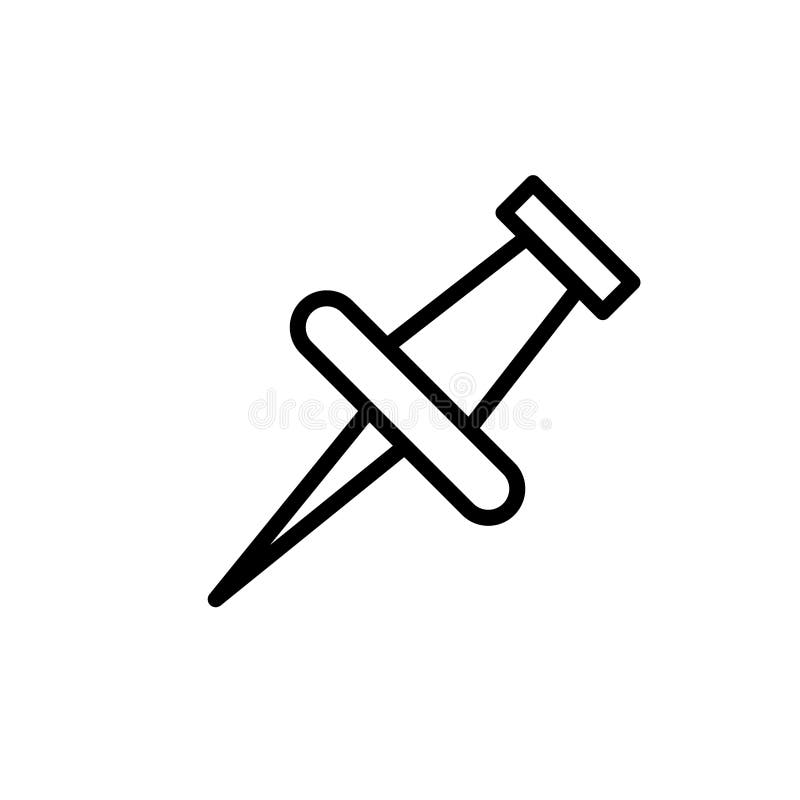 Push Pin Icon Design Template Stock Vector - Illustration of graphic ...