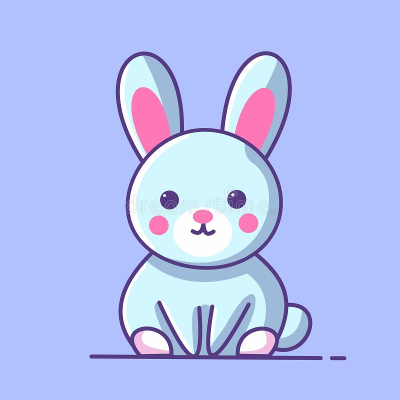 Rabbit Vector Graphic Illustration Flat 2D Icon Stock Vector ...