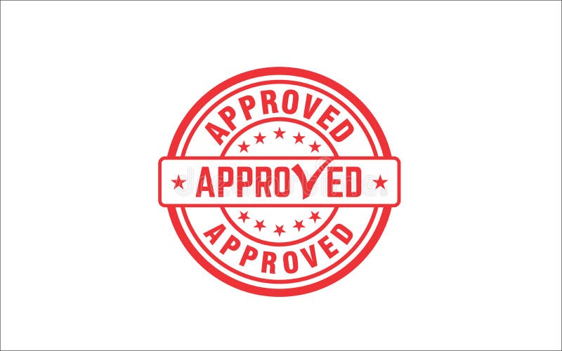 Illustration Vector Graphic of Red Stamp Approved Sign Design Template ...