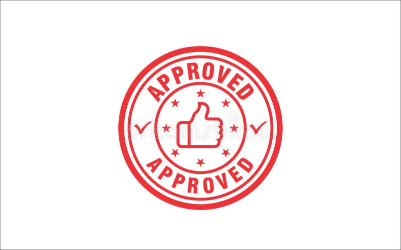 Illustration Vector Graphic of Red Stamp Approved Sign Design Template ...