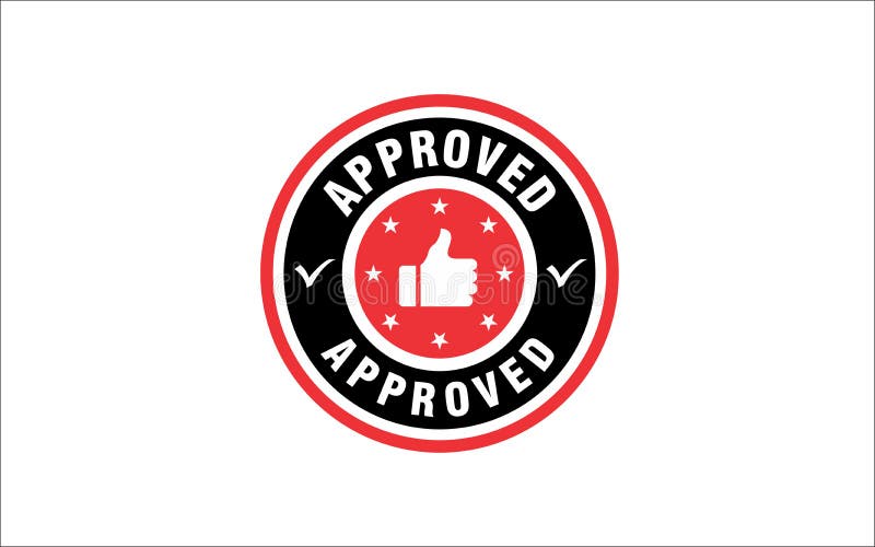 Illustration Vector Graphic of Red Stamp Approved Sign Design Template ...