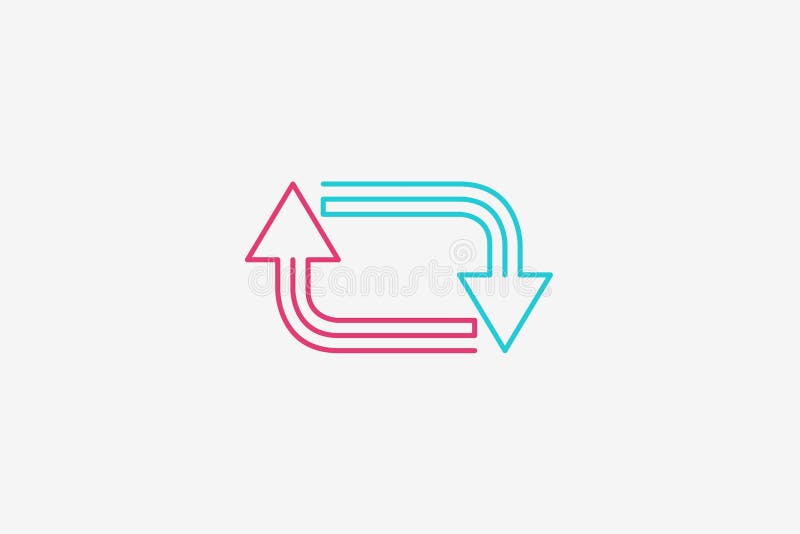 Retro flow arrow stock vector. Illustration of directional - 281734639