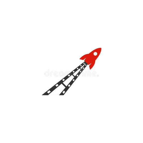 Illustration Vector Graphic of Rocket Film Logo Stock Vector ...