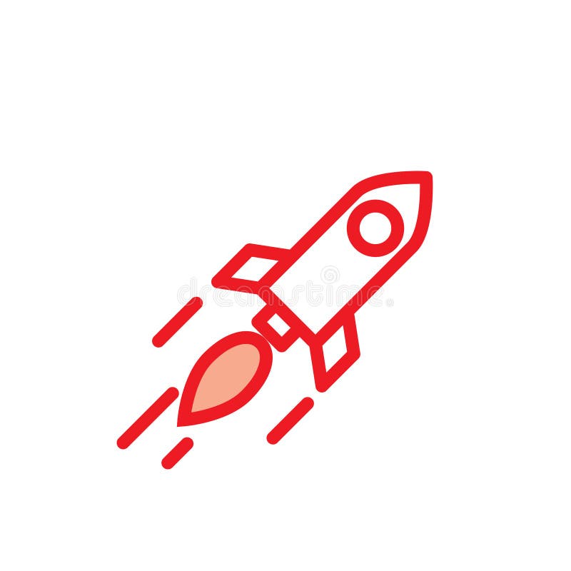 Illustration Vector Graphic of Rocket Icon Template Stock Vector ...