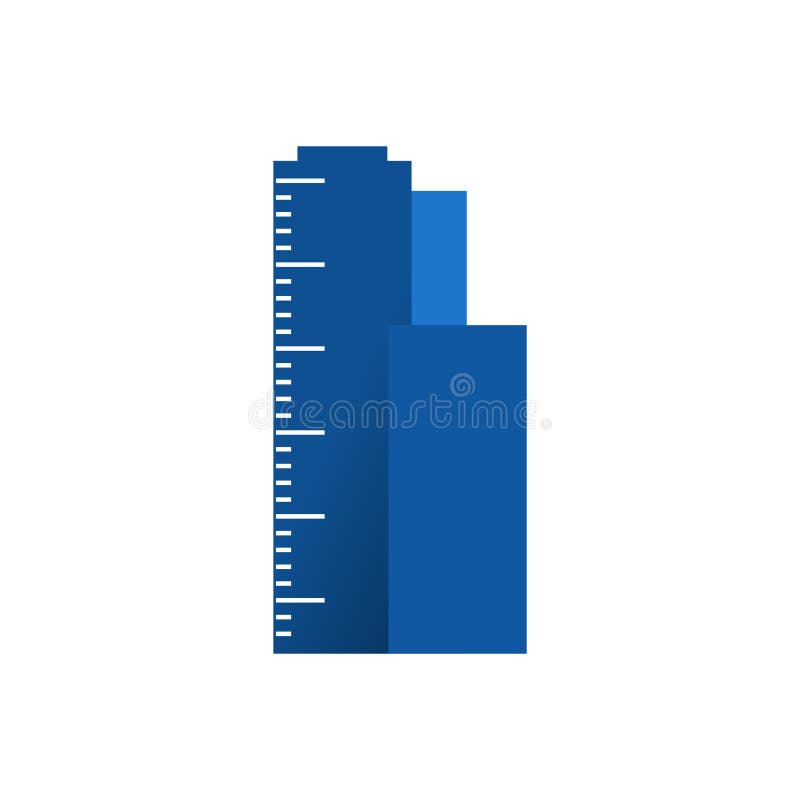 Illustration Vector Graphic of Ruler Building Logo Stock Vector ...