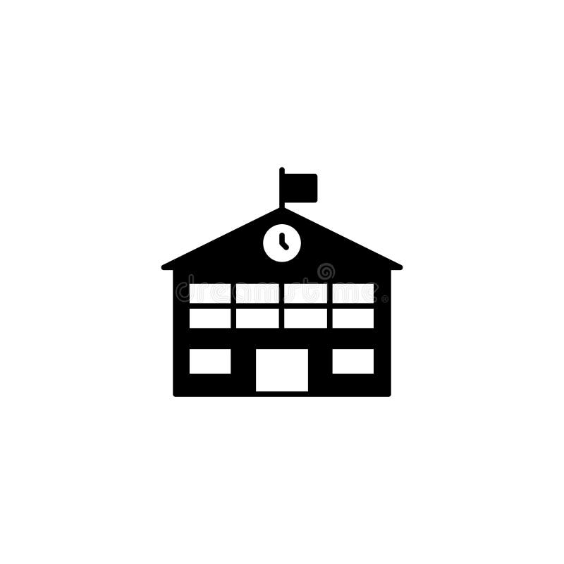 School Building Exterior Graphic Black White Sketch Illustration Vector ...