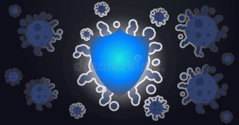 Illustration Vector Graphic of Shield with Protection from Viruses ...
