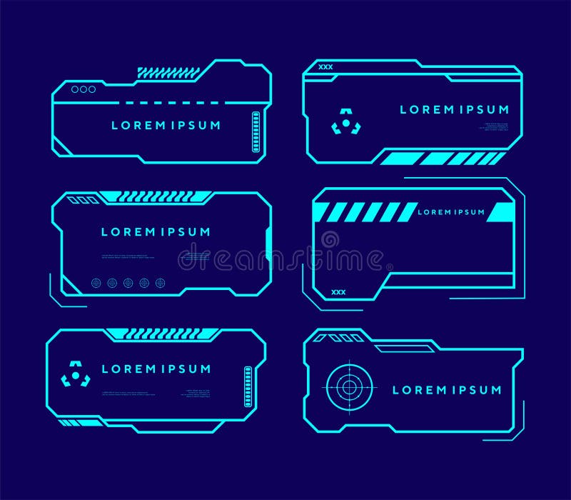 Line HUD Futuristic Vector Illustration Cyberpunk Interface Frame ...
