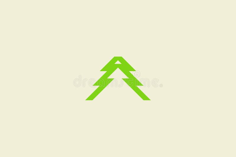 Simple green pine logo stock vector. Illustration of people - 305510036