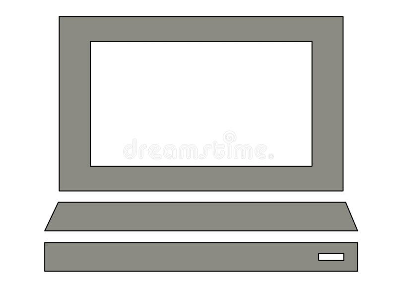Illustration Vector Graphic of a Simple Old Computer Icon Stock Vector ...