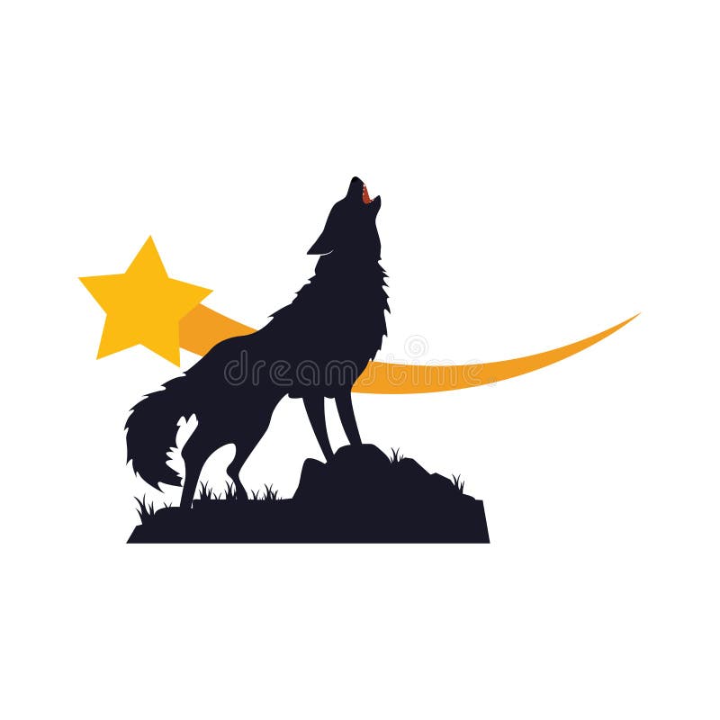 Illustration Vector Graphic of Star Wolf Logo Stock Vector ...