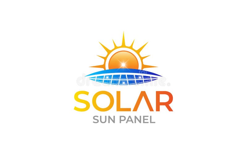 Illustration Vector Graphic of Sun Energy Solar Panels Logo Design ...